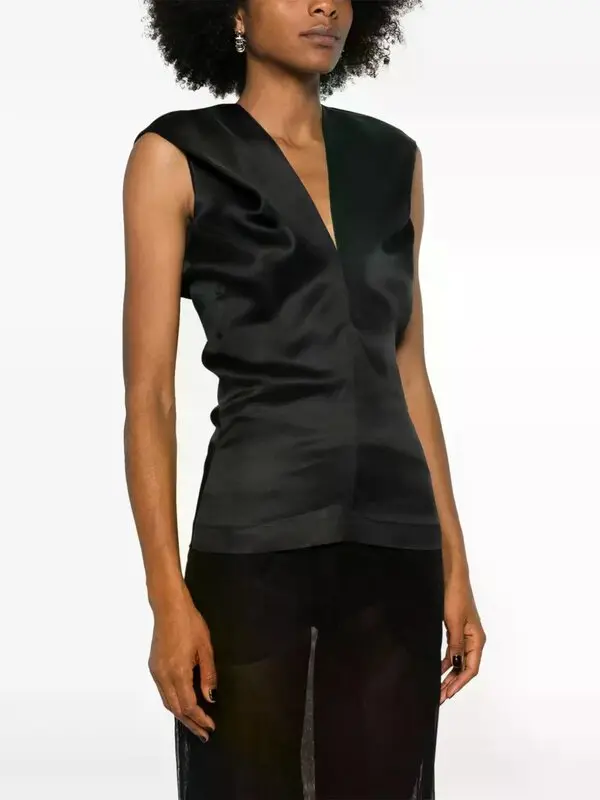 Khaite Ami Silk Blouse - Black