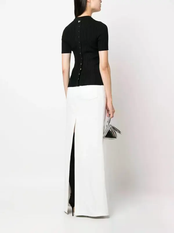 Rabanne Ribbed-knit Wool-blend Top