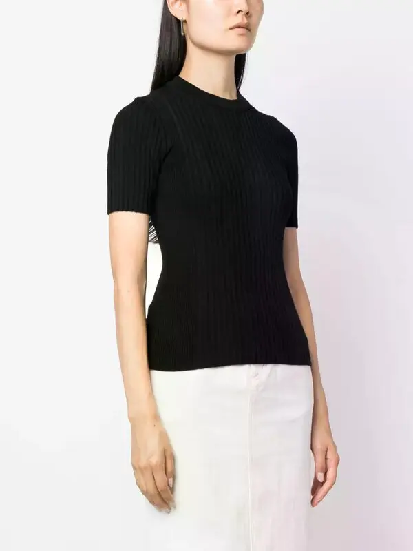 Rabanne Ribbed-knit Wool-blend Top