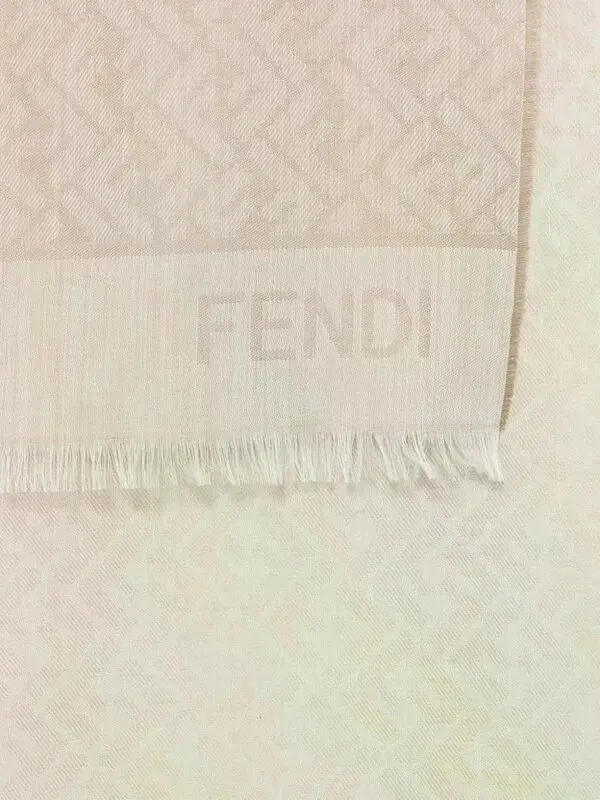 Fendi Ff-jacquard Scarf - Neutrals