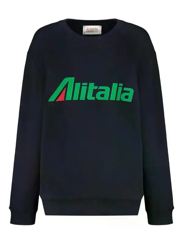 Alberta Ferretti Alitalia Embroidered Logo Sweatshirt