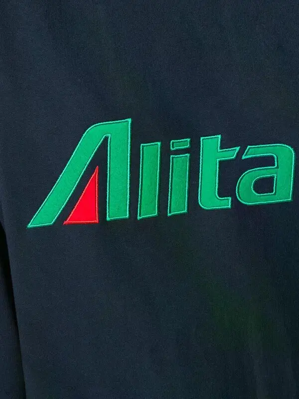 Alberta Ferretti Alitalia Embroidered Logo Sweatshirt