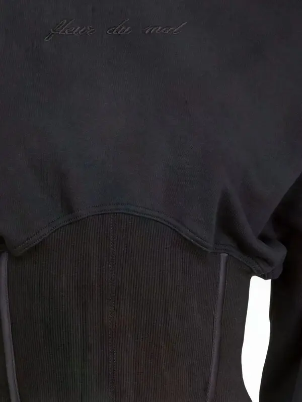 FLEUR DU MAL Panelled Corset Sweater