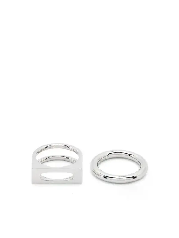 Tom Wood Cage Rings Set Of Two - Silver
