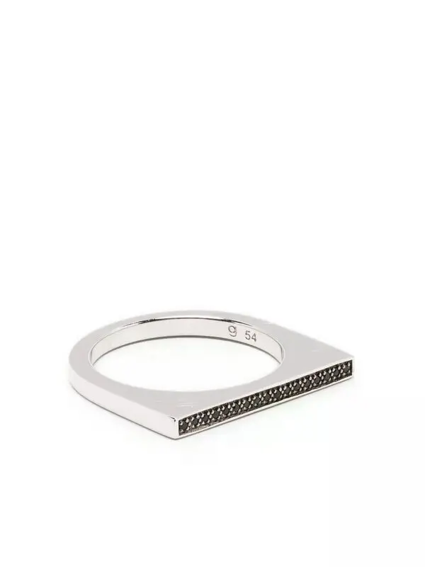 Tom Wood Crystal-embellished Signet Ring - Silver