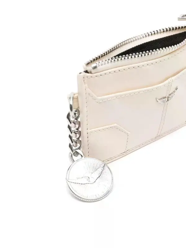 Zadig&Voltaire Sunny Leather Card Holder - Neutrals