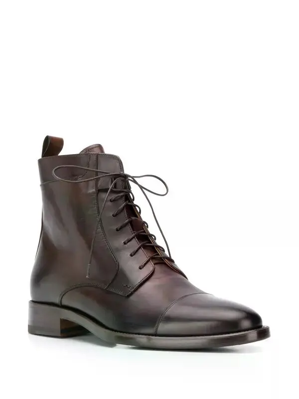 SCAROSSO Leather Lace-up Boots