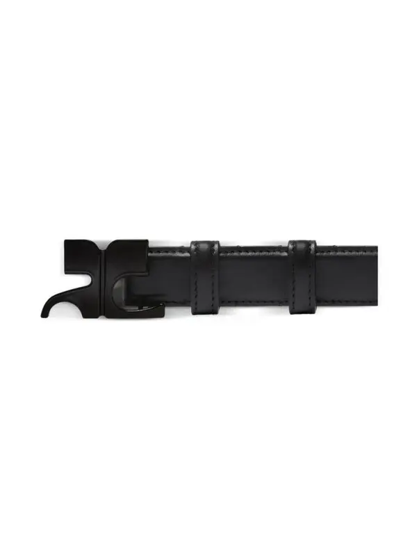 COURREGES Logo Buckle Belt - Black