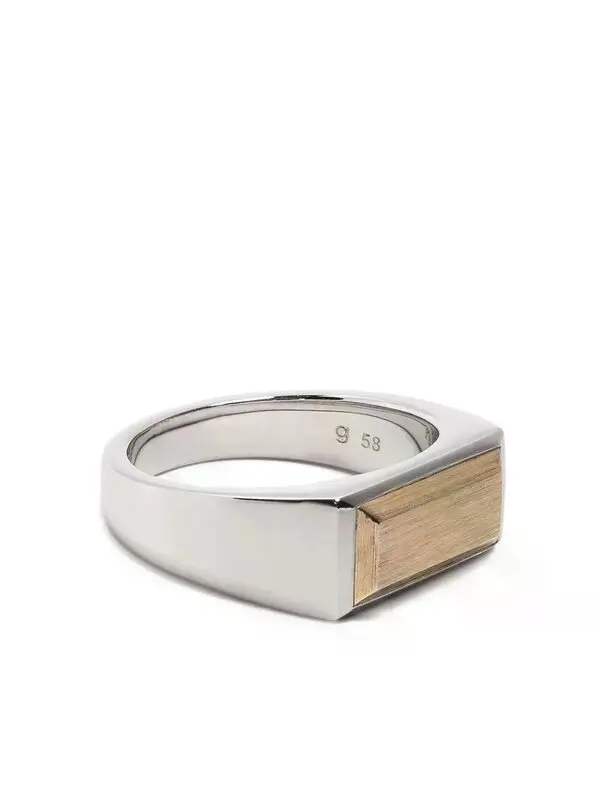 Tom Wood Peaky Rectangle Band Ring - Silver