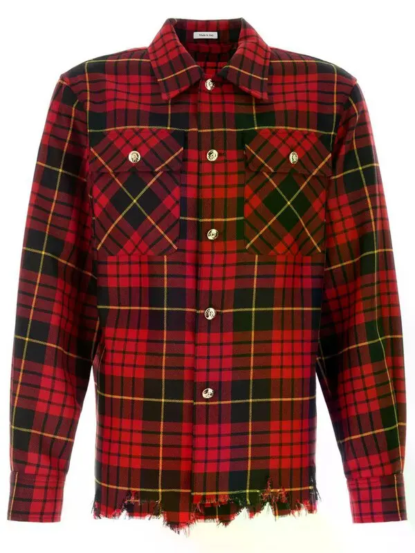 Alexander McQueen Distressed Macqueen Tartan Shirt