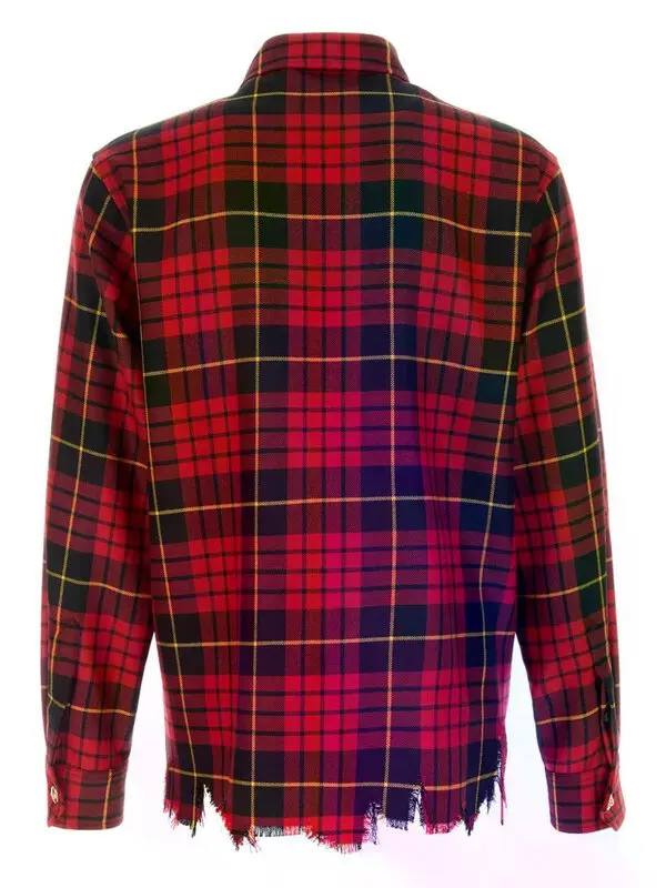 Alexander McQueen Distressed Macqueen Tartan Shirt