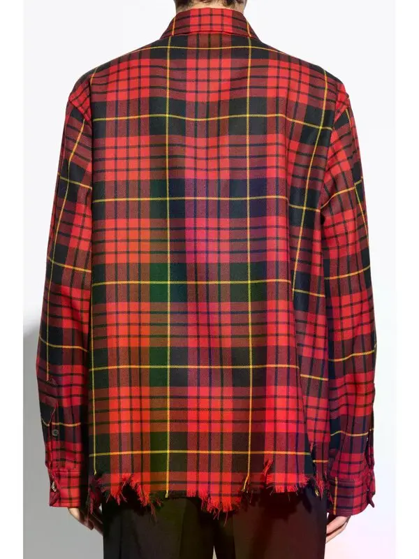 Alexander McQueen Distressed Macqueen Tartan Shirt