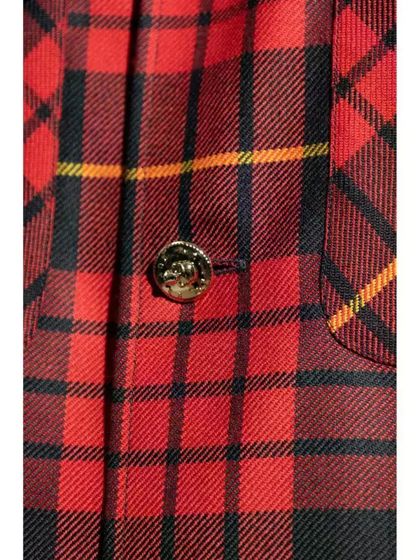 Alexander McQueen Distressed Macqueen Tartan Shirt