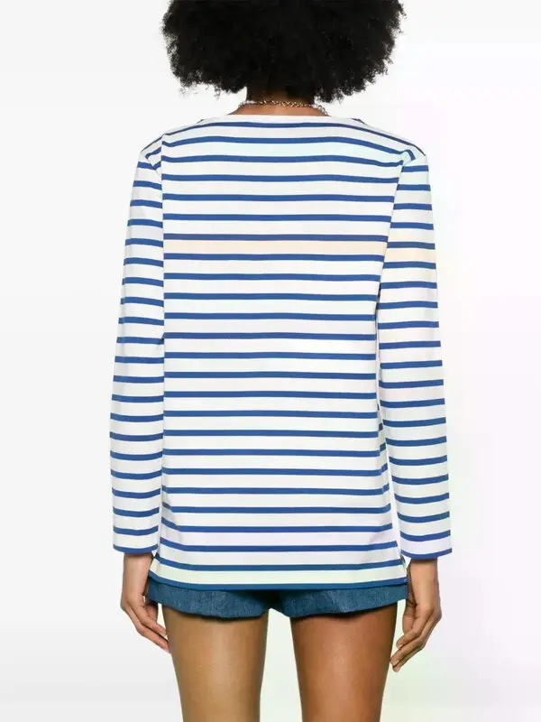 Valentino Garavani Long Sleeve Cotton T-shirt With Chez Print