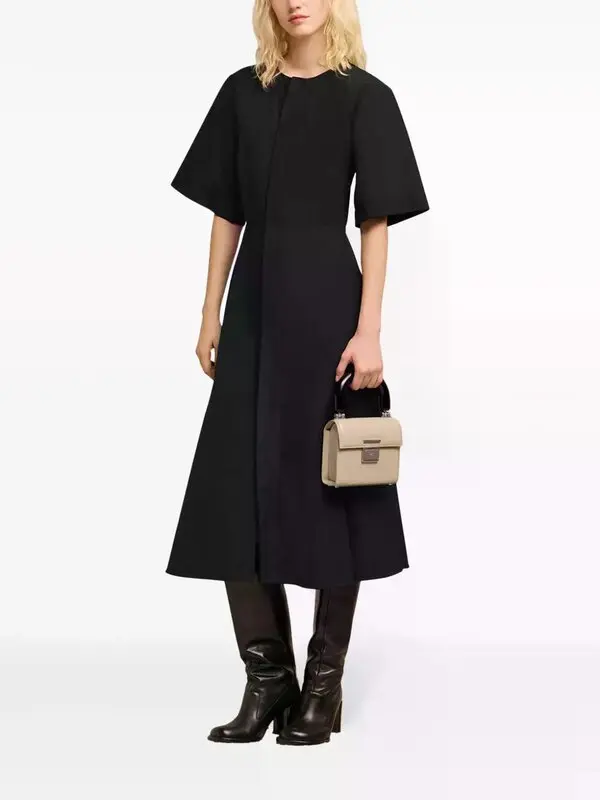 AMI Paris Short-sleeve Cotton Midi Dress