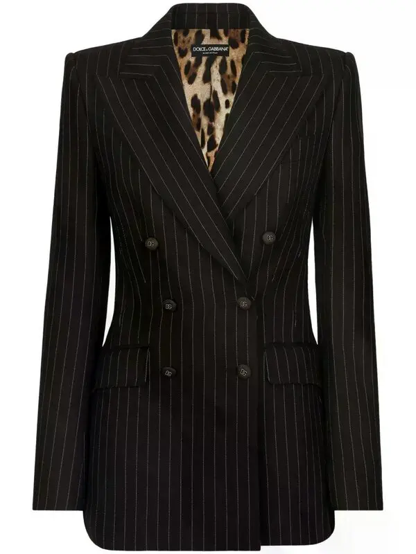 Dolce & Gabbana Double-breasted Striped Blazer - Brown