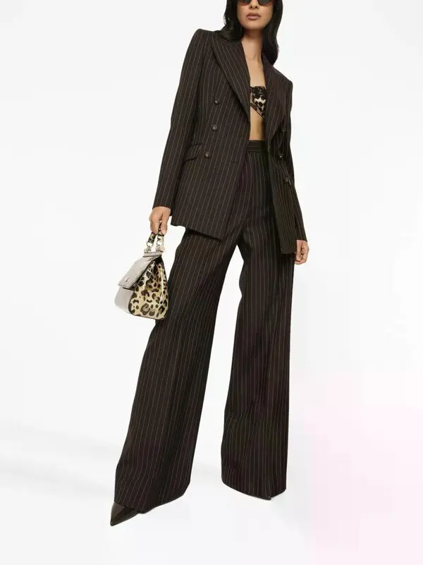 Dolce & Gabbana Double-breasted Striped Blazer - Brown