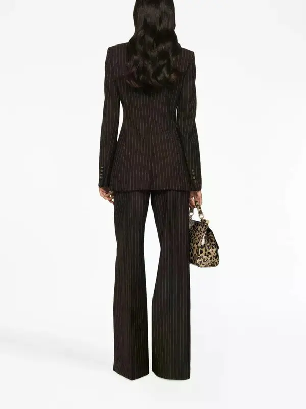Dolce & Gabbana Double-breasted Striped Blazer - Brown