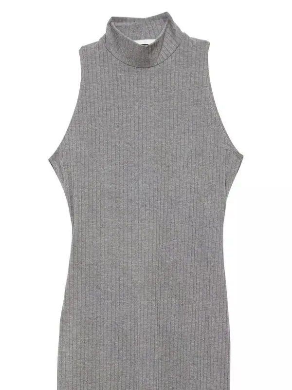 FLEUR DU MAL Ribbed Racer Maxi Dress