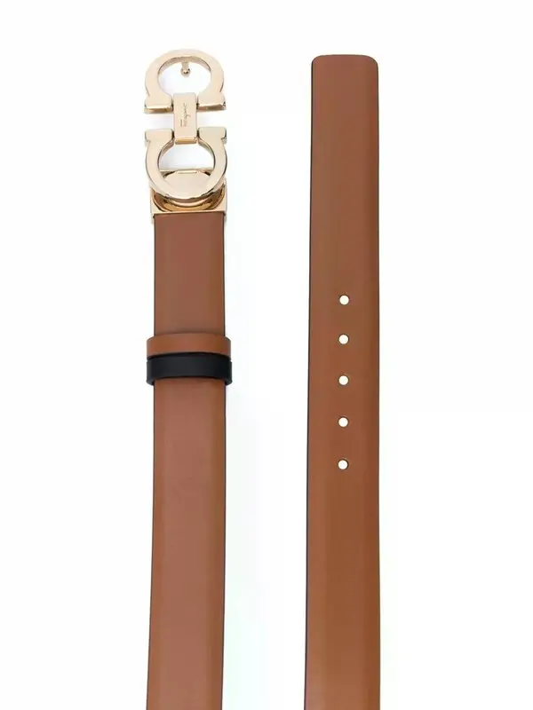 FERRAGAMO Gancini Buckle Reversible Leather Belt