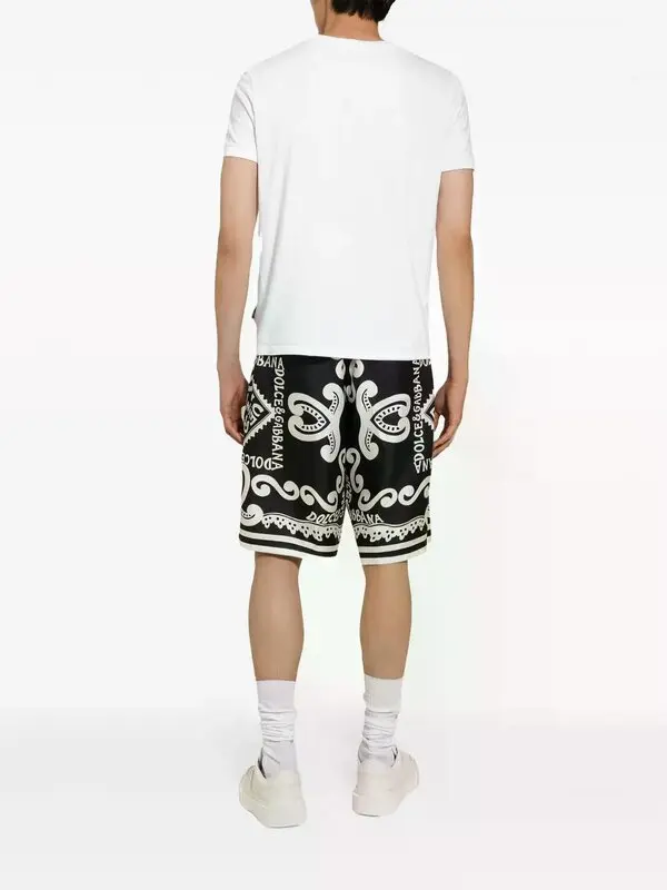 Dolce & Gabbana Logo-print Silk Shorts