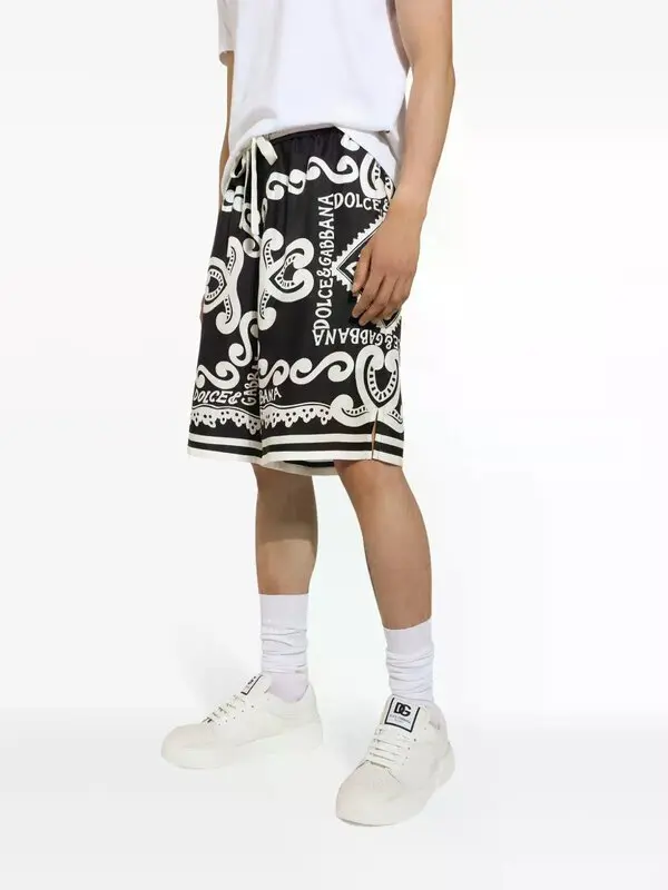 Dolce & Gabbana Logo-print Silk Shorts