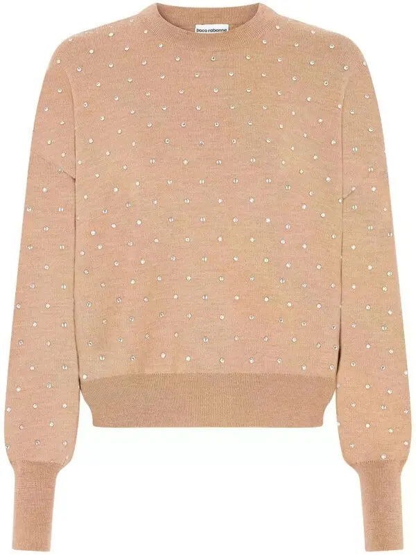 Rabanne Crystal-embellished Wool Jumper