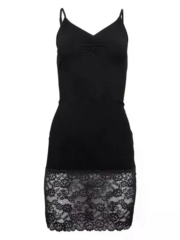 FLEUR DU MAL Organic-cotton Slip Dress - Black