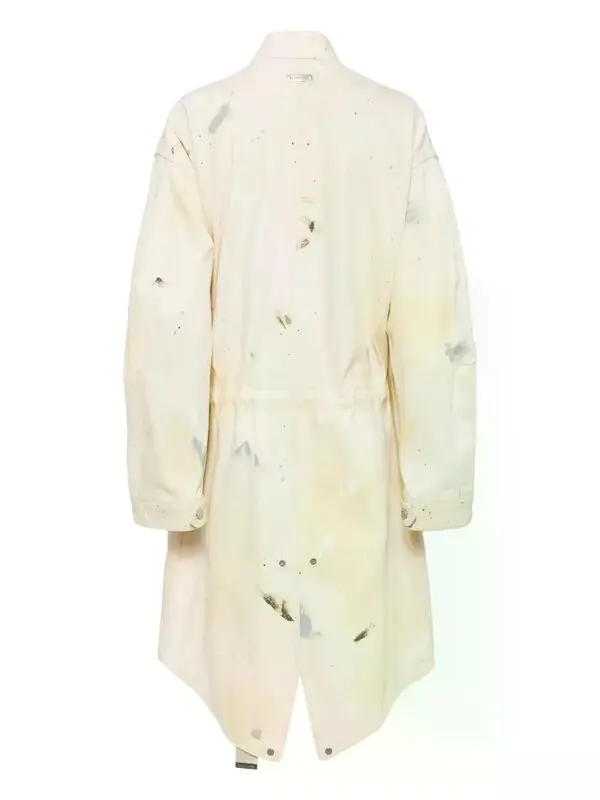 Helmut Lang Spray-paint Effect Cotton Coat