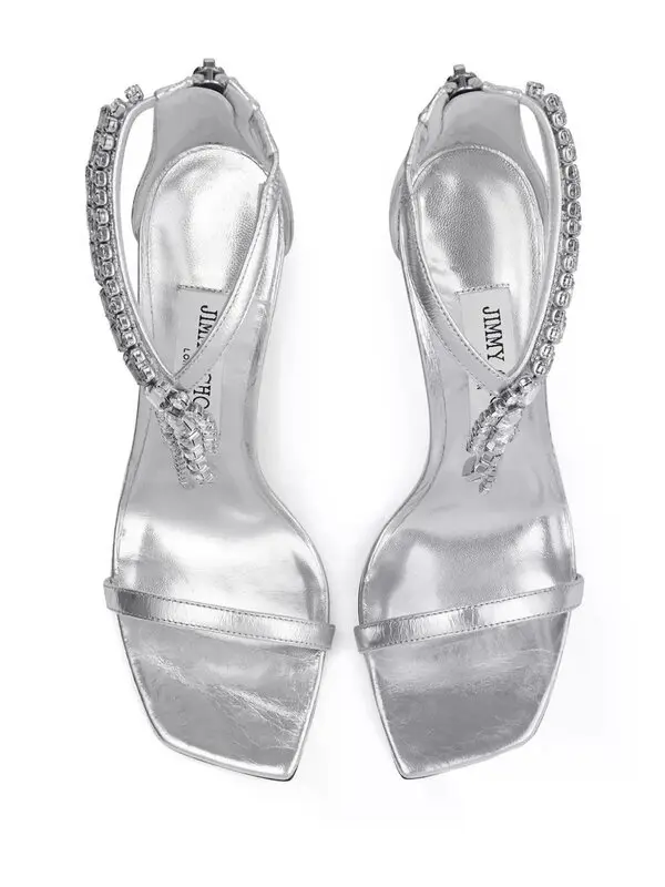JIMMY CHOO Verity Crystal-embellished Sandals - Silver