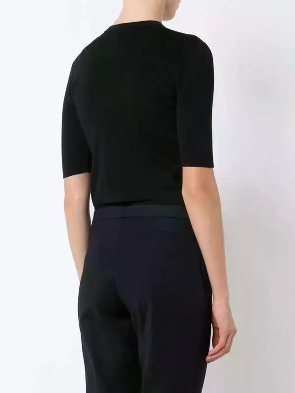 Akris Cropped Round-neck Cardigan