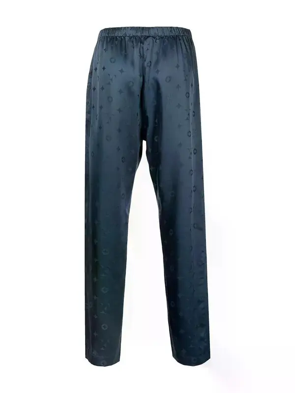 FLEUR DU MAL Jacquard Silk Pyjama Bottoms