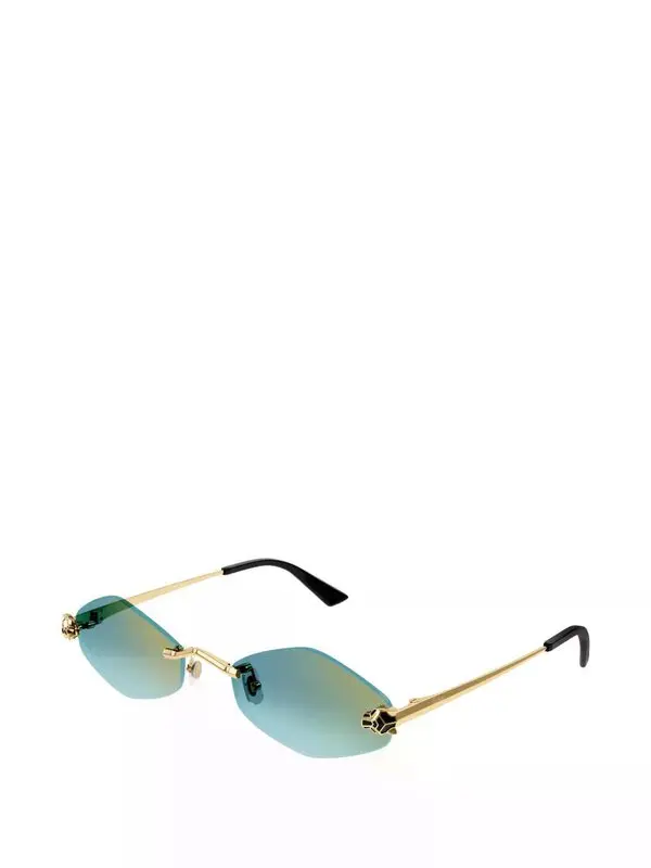 Cartier Geometric-shape Sunglasses - Gold