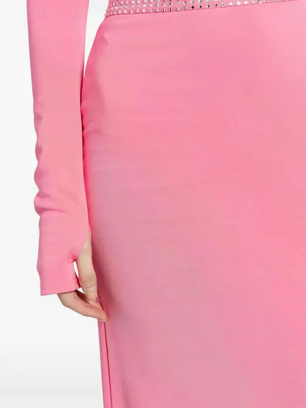 David Koma Crystal-embellished Midi Skirt