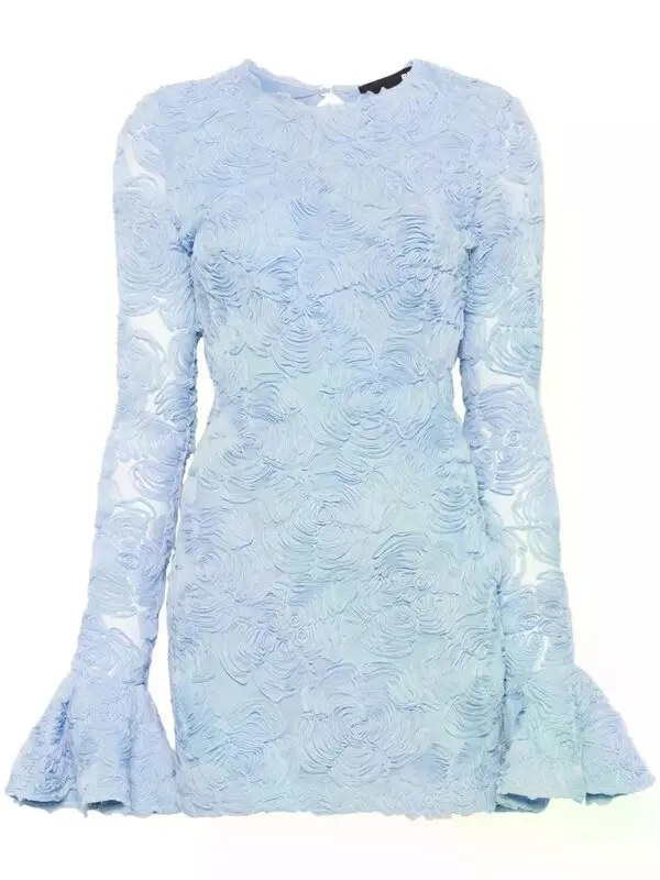 ROTATE BY BIRGER CHRISTENSEN Floral-appliqué Mesh Mini Dress