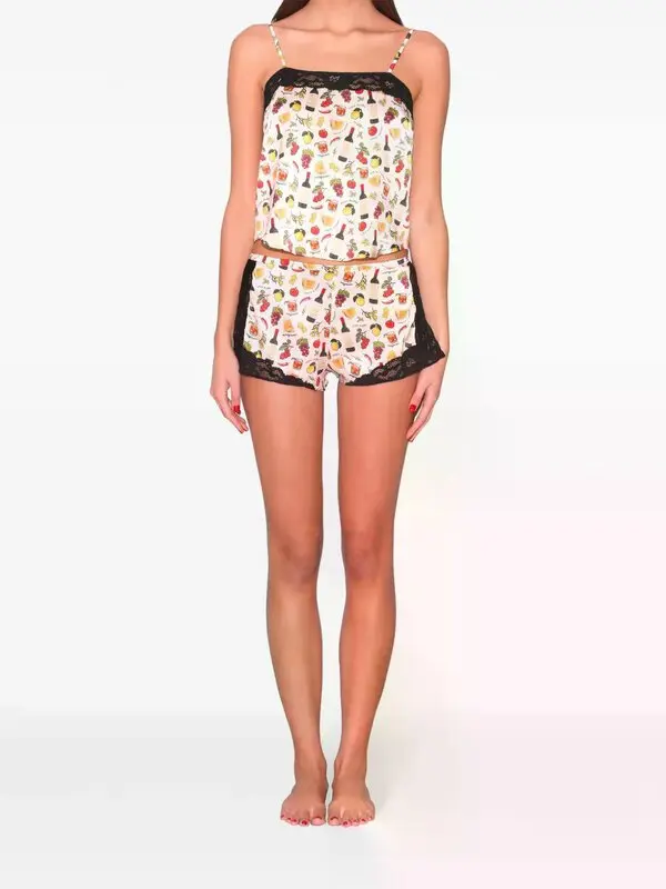 FLEUR DU MAL Charlotte Lace Tap Shorts