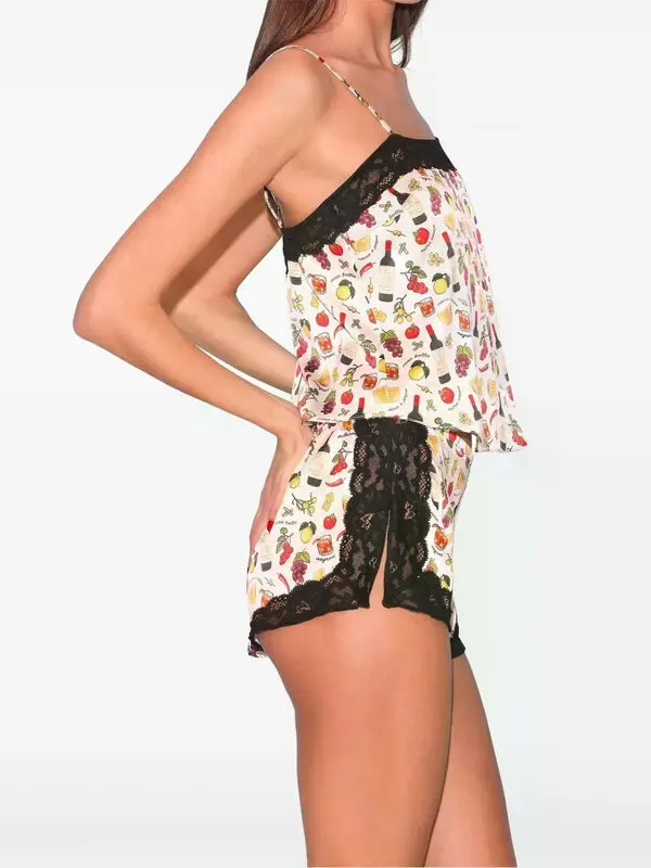 FLEUR DU MAL Charlotte Lace Tap Shorts