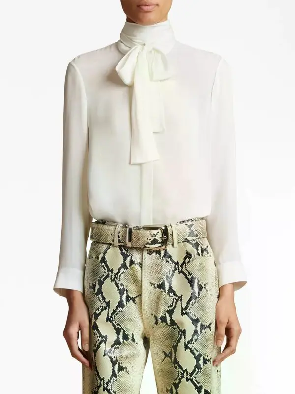 Khaite Tash Scarf-detail Silk Blouse