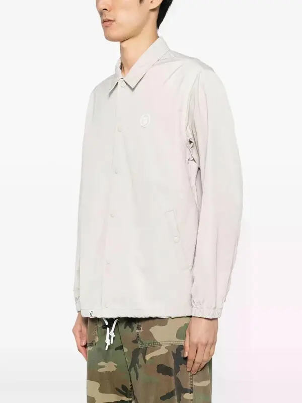 AAPE BY *A BATHING APE Logo-patch Long-sleeved Jacket - Grey