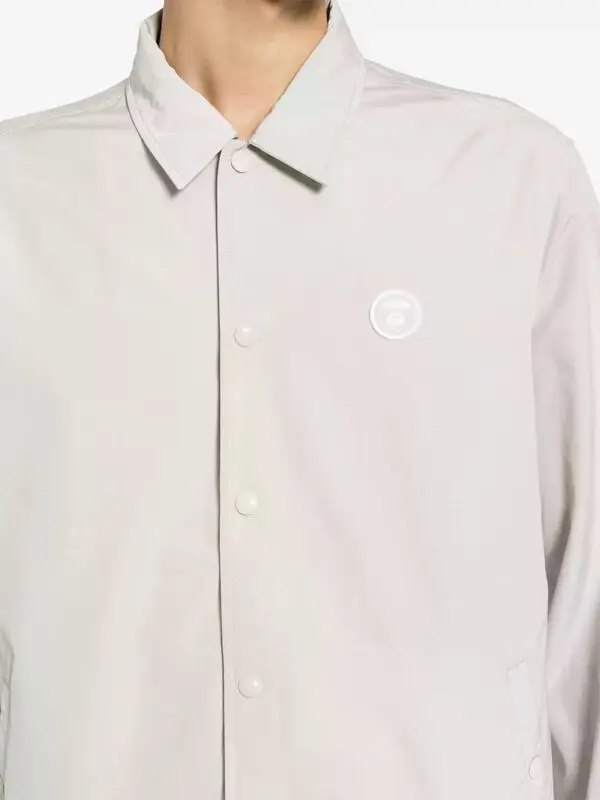 AAPE BY *A BATHING APE Logo-patch Long-sleeved Jacket - Grey
