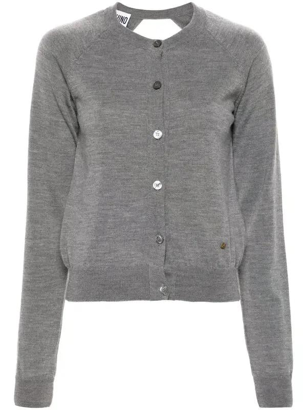 Moschino Mélange-effect Virgin Wool Cardigan