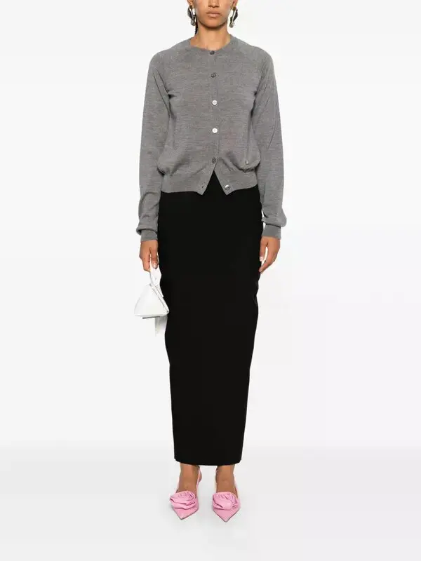 Moschino Mélange-effect Virgin Wool Cardigan