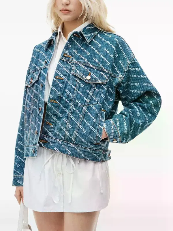 Alexander Wang Logo-print Denim Jacket