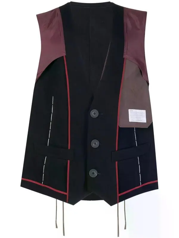 Kolor Patchwork Wool Vest