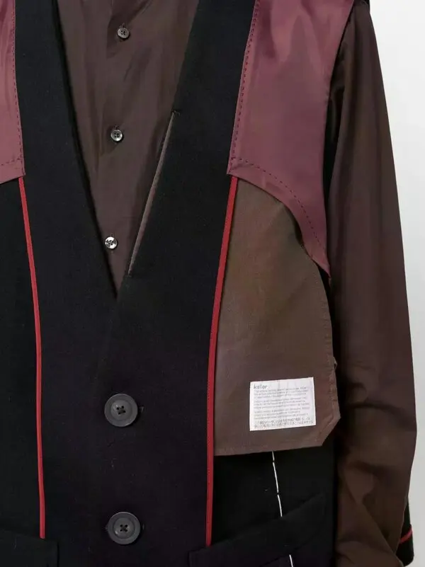 Kolor Patchwork Wool Vest