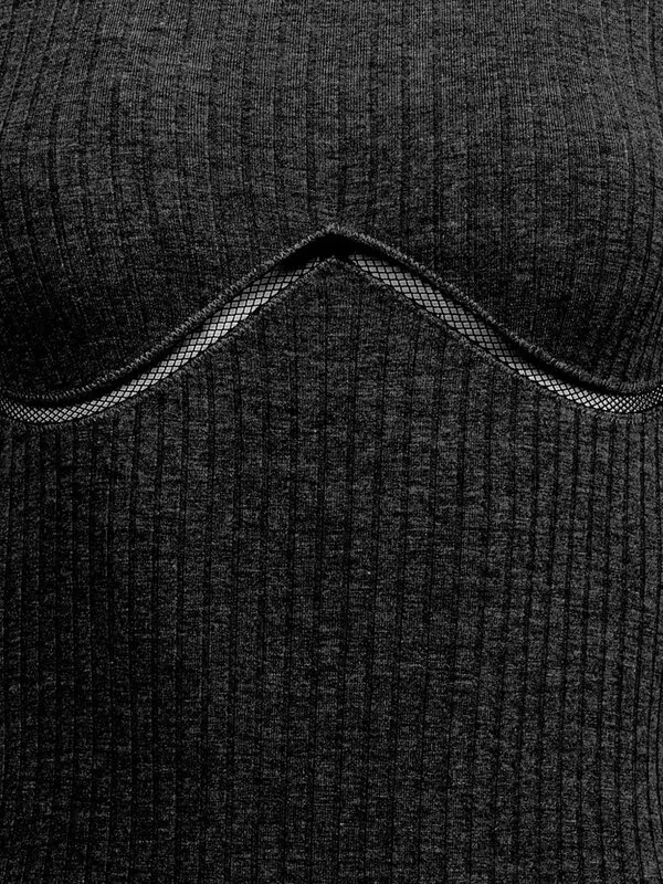 FLEUR DU MAL Lattice-trim Ribbed Bodysuit