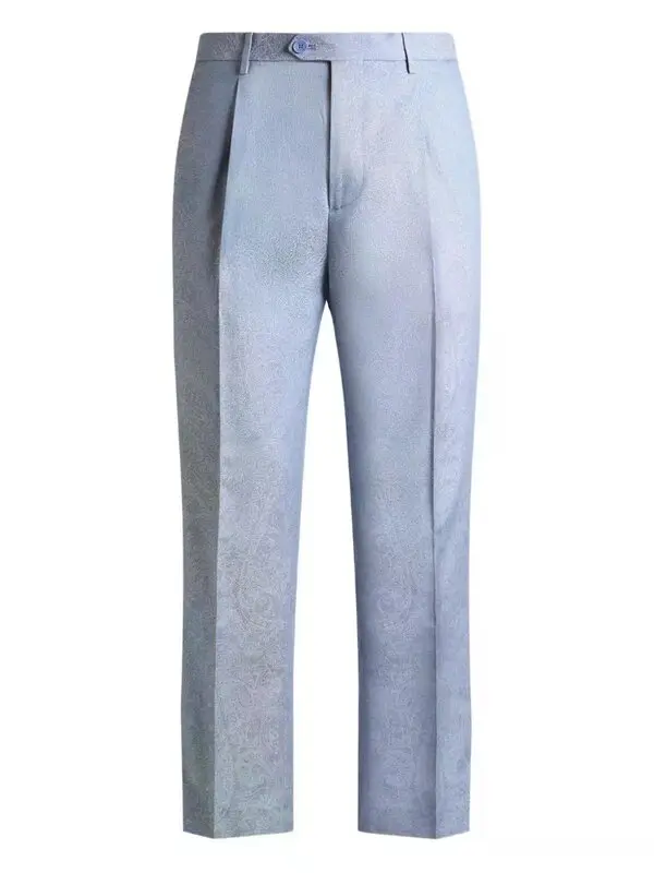 Etro Paisley-jacquard Cotton Trousers