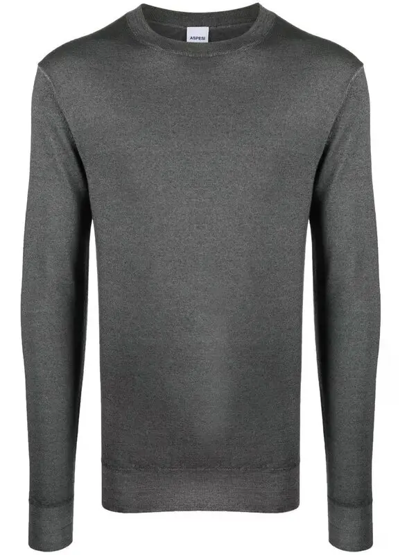 Aspesi Mélange-effect Wool Sweater - Grey