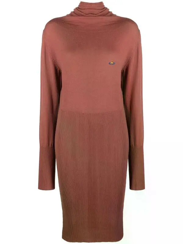 VIVIENNE WESTWOOD Bea Orb-embroidered Knitted Dress