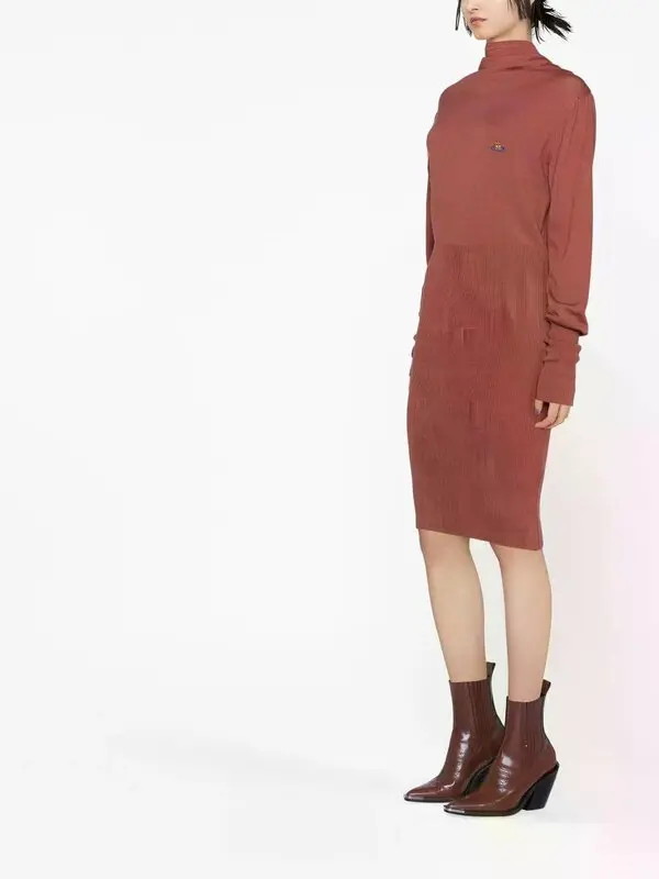 VIVIENNE WESTWOOD Bea Orb-embroidered Knitted Dress